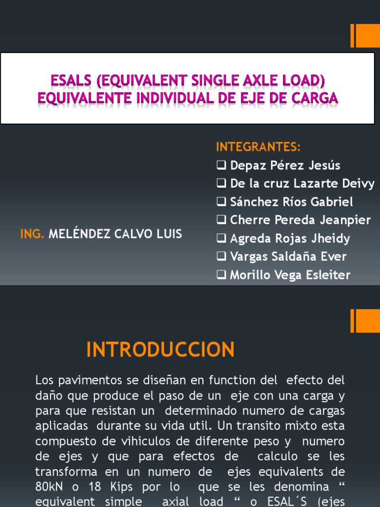ESALS Equivalent Single Axle Load | PDF | Truck | Axle