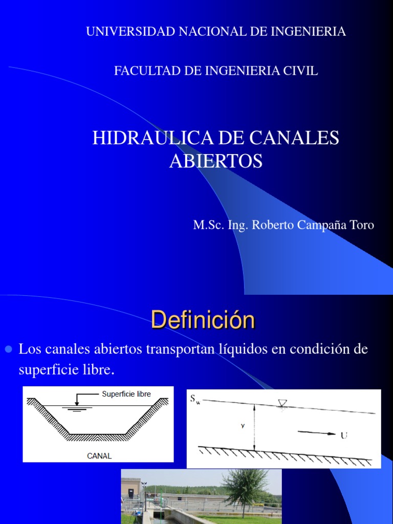 Hidraulica de Canales Abiertos | PDF | Presión | Descarga (hidrología)