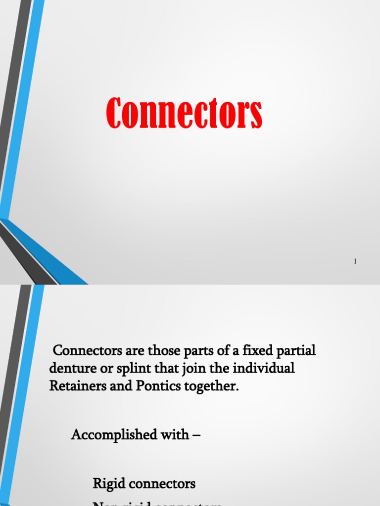 Connectors in FPD | PDF | Soldering | Dentistry