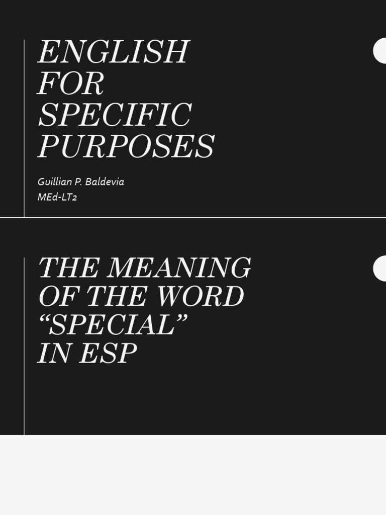 English For Specific Purposes | PDF