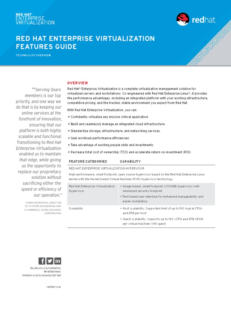 Red Hat Enterprise Virtualization Features Guide: Technology Overview ...