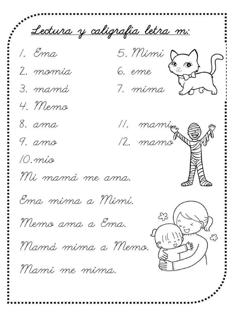 Caligrafia e Leitura da Letra M | PDF | Artes Linguísticas e Disciplina