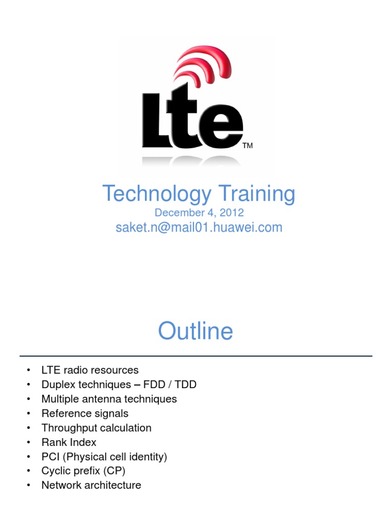 LTE Training | PDF | Mimo | Duplex (Telecommunications)