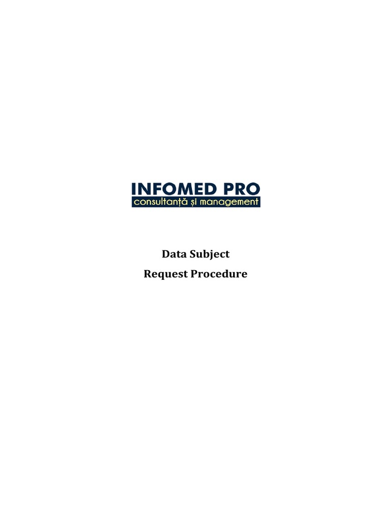 GDPR-Data Subject Request Procedure | PDF | Personally Identifiable ...