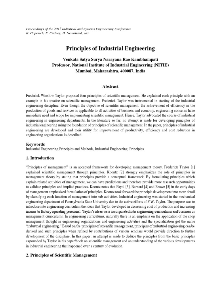 Principles of Industrial Enginering | PDF | Industrial Engineering ...