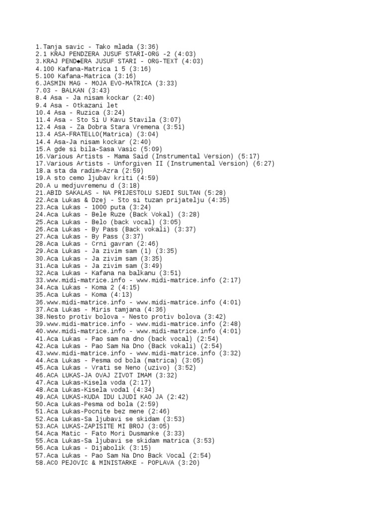 Kolekcija Matrica | PDF