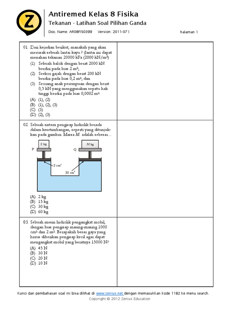Tekanan | PDF | Sains & Matematika
