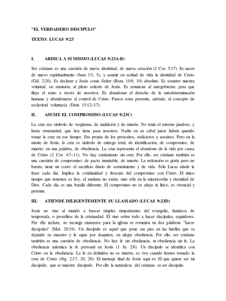 El Verdadero Discipulo | PDF | Cristo (título) | Jesús