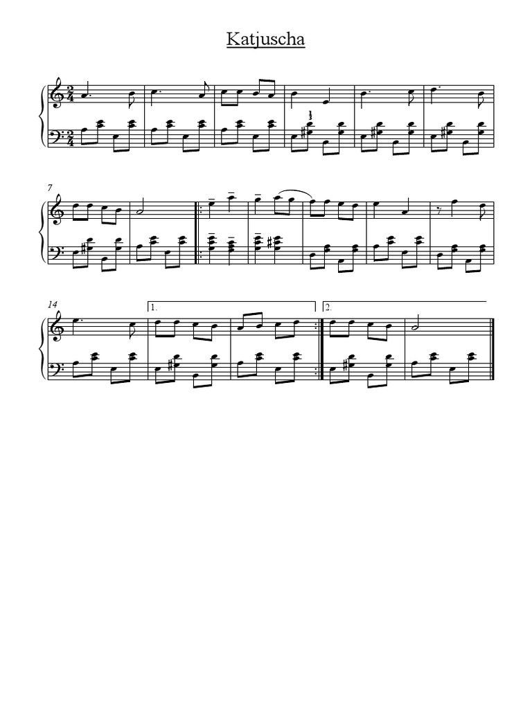Katjuscha (Piano) | PDF