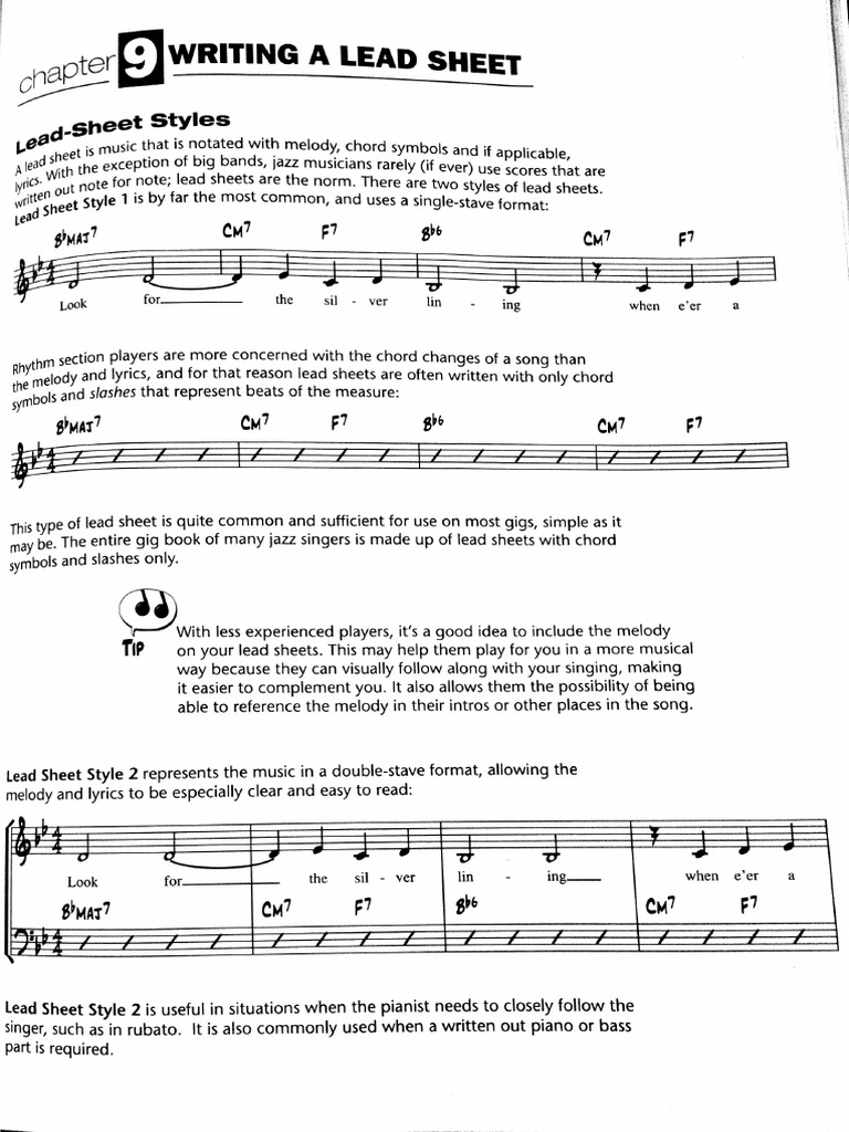 Writing A Lead Sheet PDF