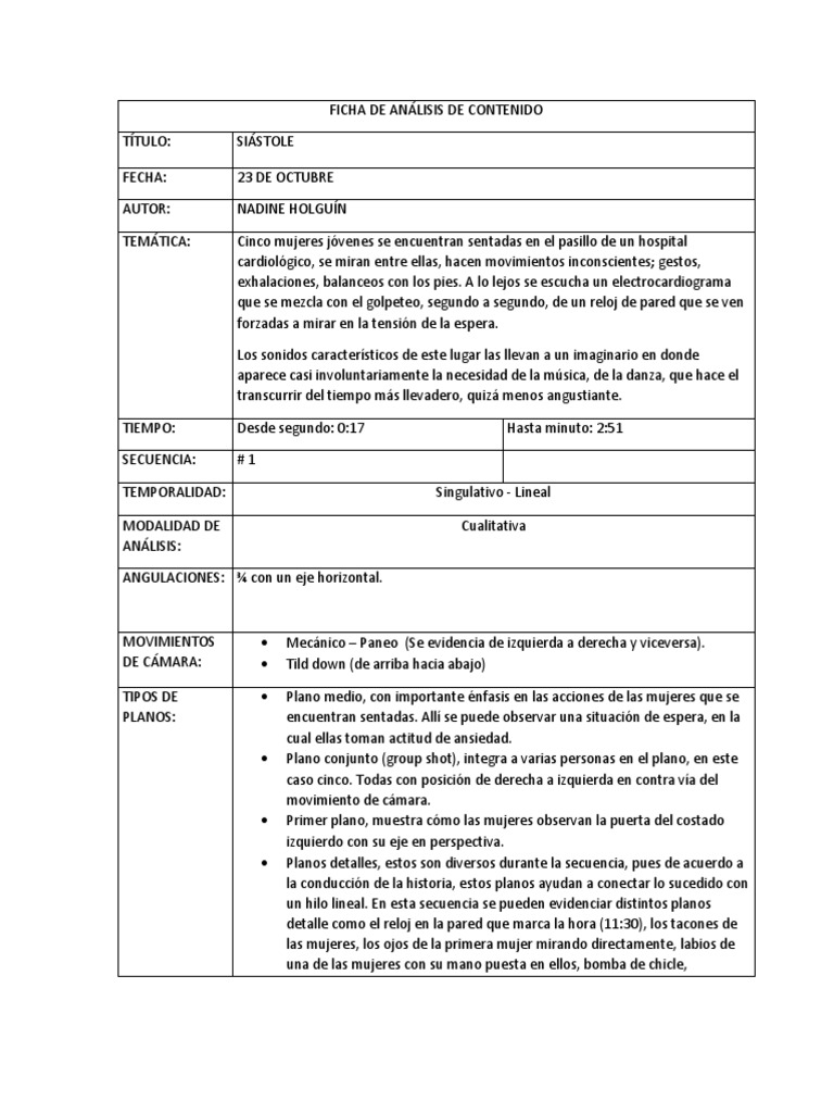 Ficha de Análisis de Contenido Ejemplo | PDF | Concepto | Hora