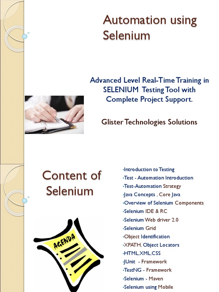 Advanced Selenium Automation Training | PDF | Selenium (Software) | Software Engineering
