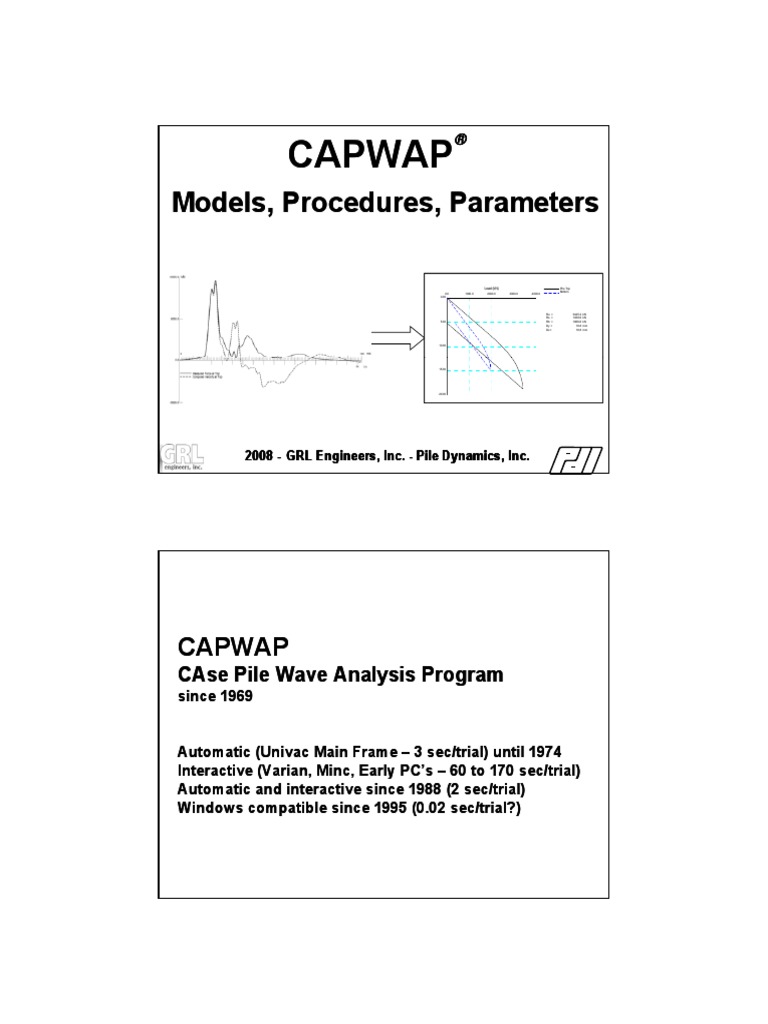 CAPWAP Models, Procedures and Parameters | PDF | Friction | Deep Foundation