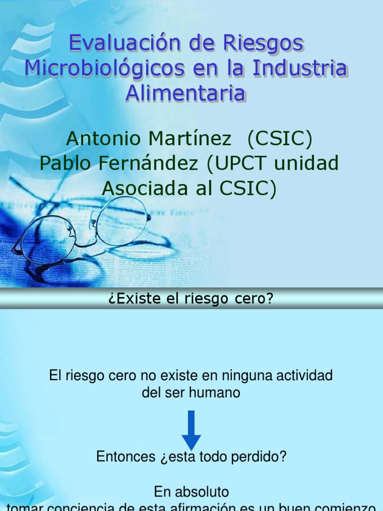 Evaluacion Del Riesgo Microbiologico | Análisis de Riesgo y Puntos ...