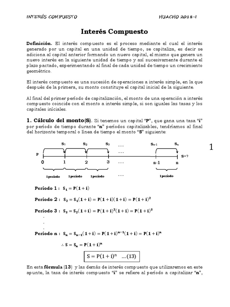 Interes Compuesto-Mejorado | PDF | Interés compuesto | Interés