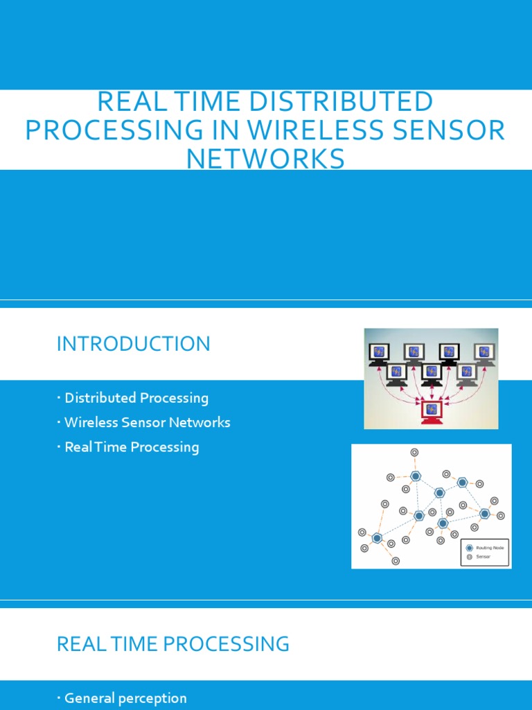 Real Time Distributed Processing in Wireless Sensor Networks | PDF | Algorithms And Data ...