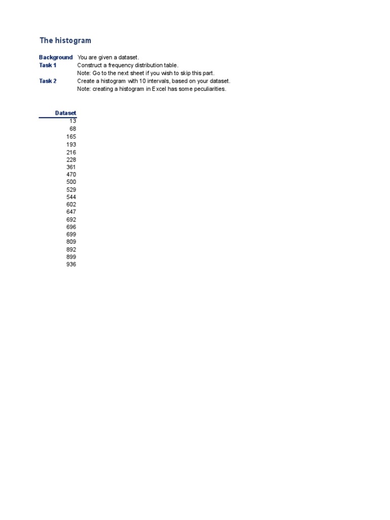 Creating a Histogram in Excel 2016 | PDF | Histogram | Interval (Music)