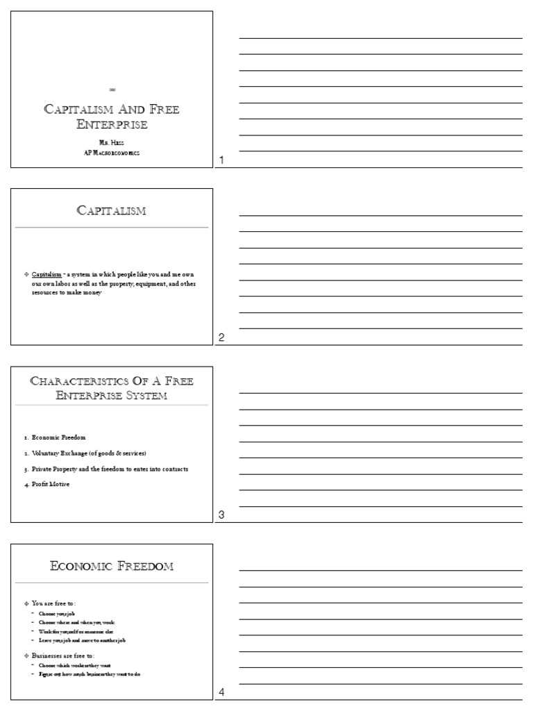 1.3 Capitalism and Free Enterprise | PDF | Capitalism | Property