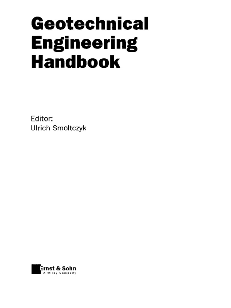 Geotechnical Engineering Handbook | PDF