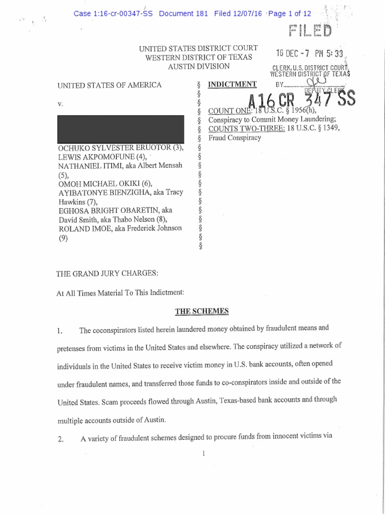 Redacted Indictment | PDF