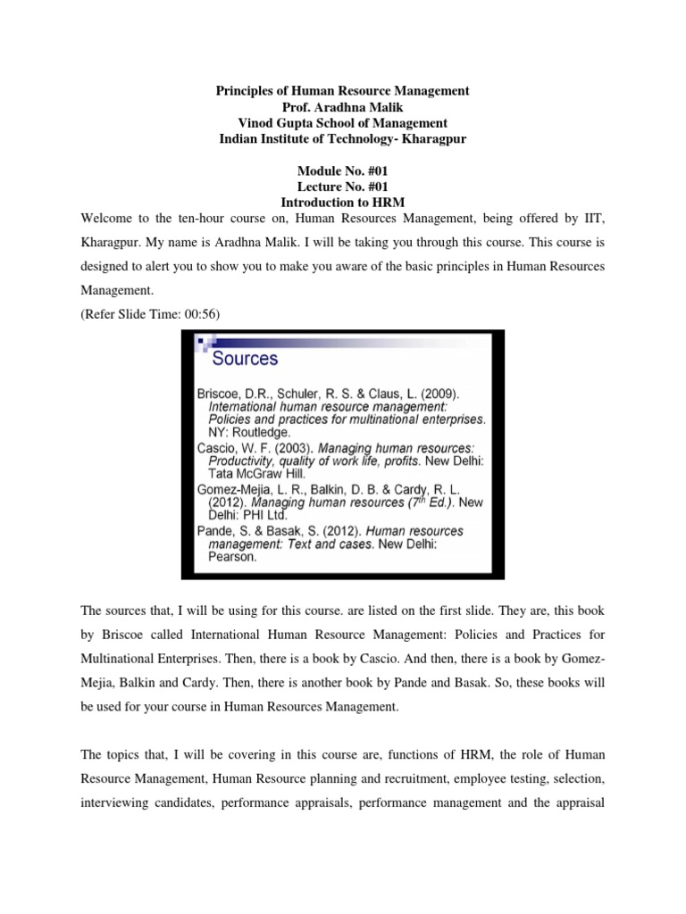 Lec 1 | PDF | Human Resource Management | Telephone Number