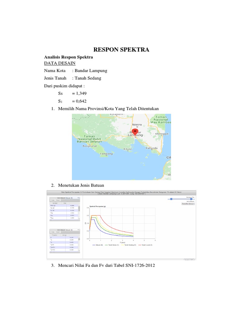 Respon Spektra Bali Tugas Dimstruk | PDF