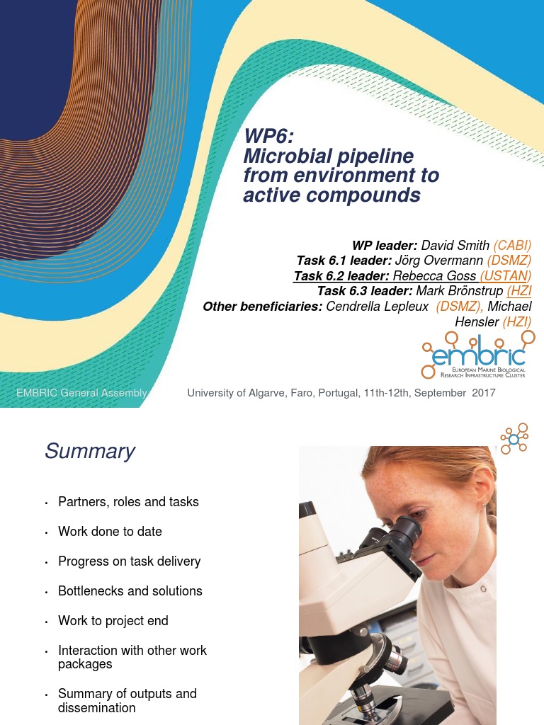 7 - wp6 Embric Sept 2017 | PDF | Metabolomics | Life Sciences