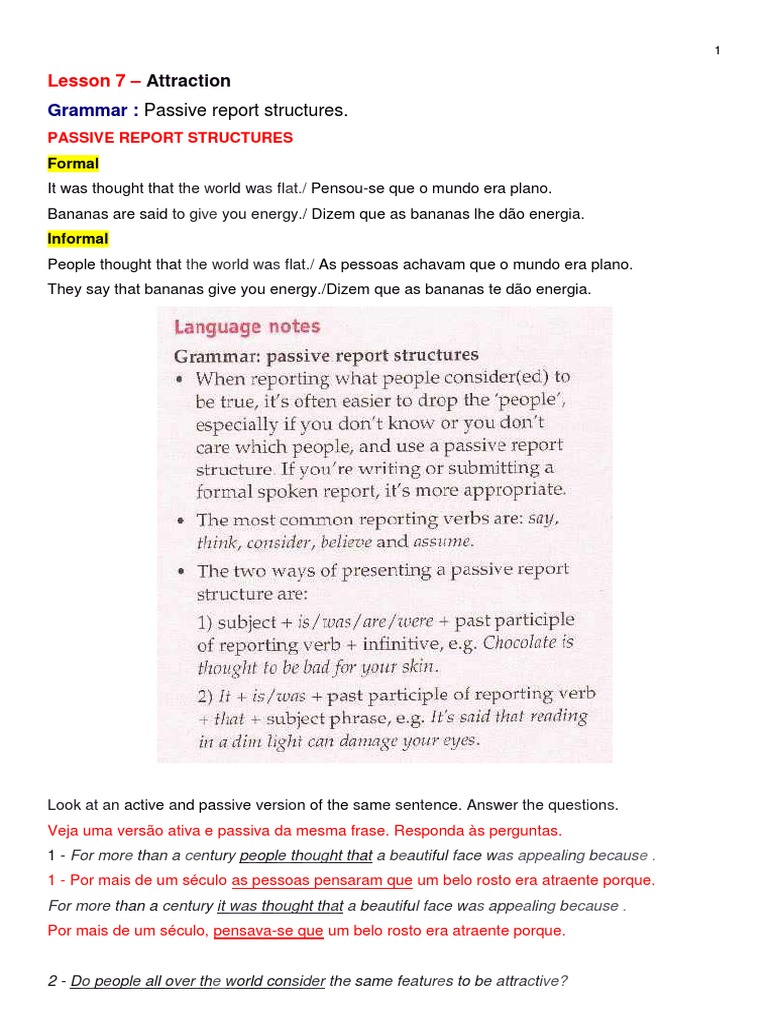 Passive Report Structures - p.80 | PDF | Language Arts & Discipline