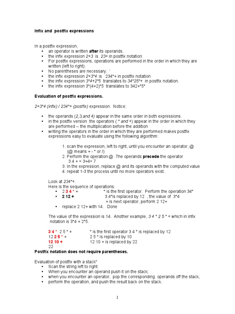 Infix and Postfix Expressions | PDF | Mathematical Notation | Theoretical Computer Science