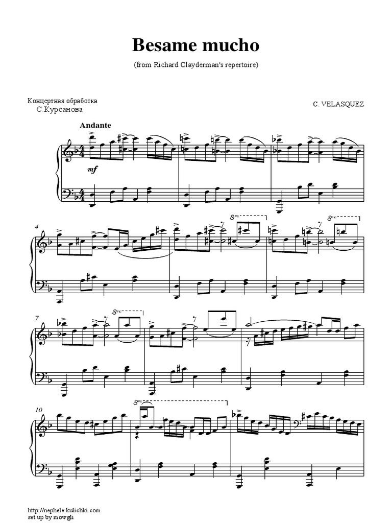 (Sheet Music) - Besame Mucho Spartito PDF | PDF