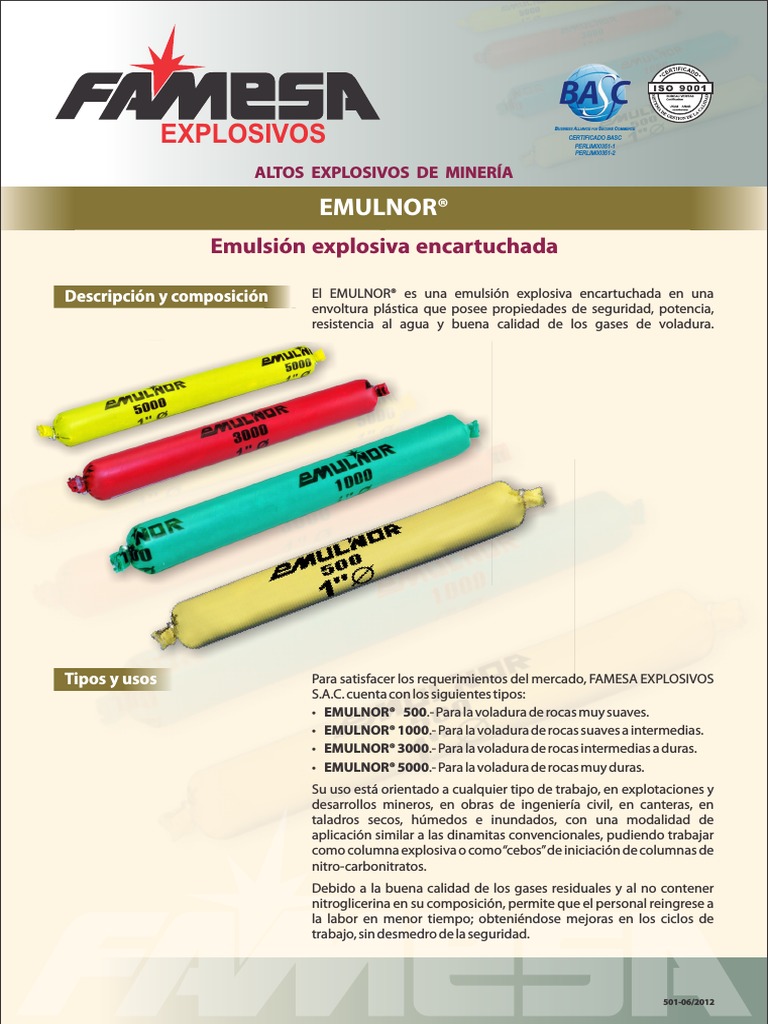 Famesa Explosivos PDF | PDF | Material explosivo | Explosão