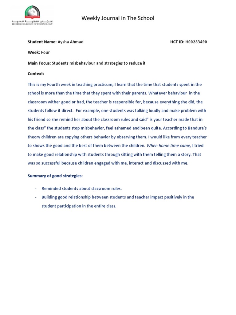 Weekly Journal | PDF