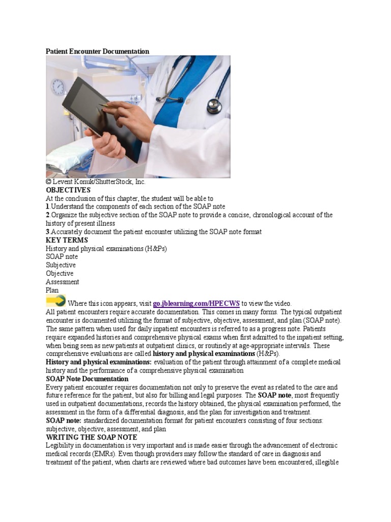 Patient Encounter Documentation | PDF | Physical Examination | Medical ...