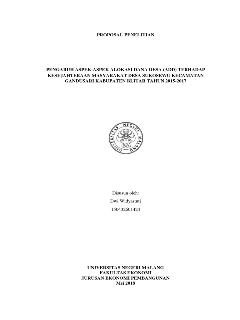 Proposal Penelitian | PDF