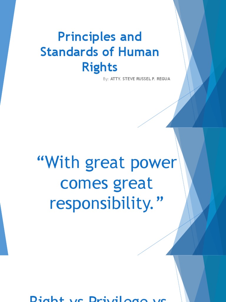 Principles and Standards of Human Rights | PDF