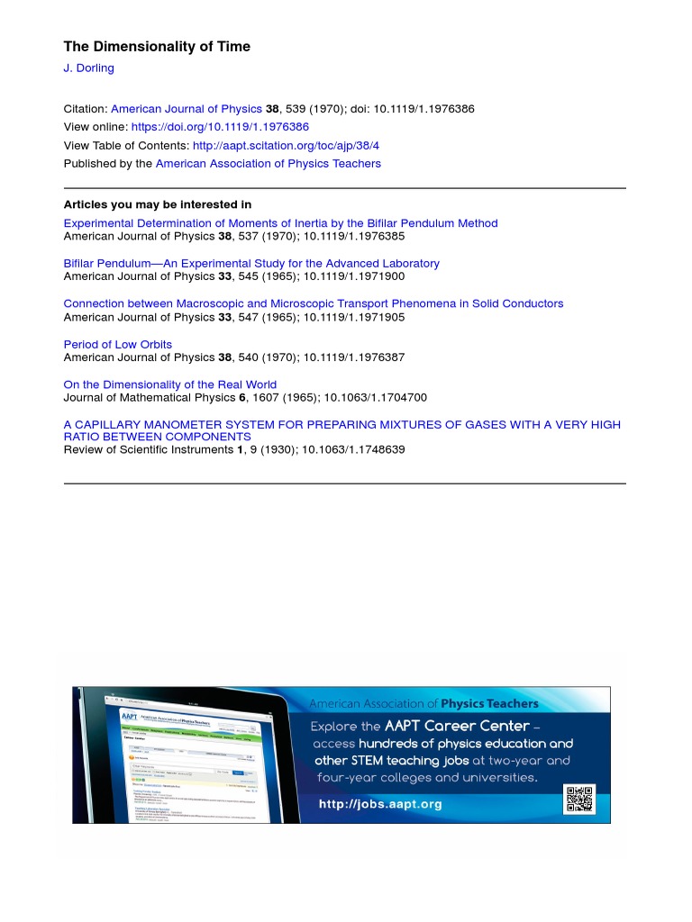 Understanding Time's Dimensions | PDF