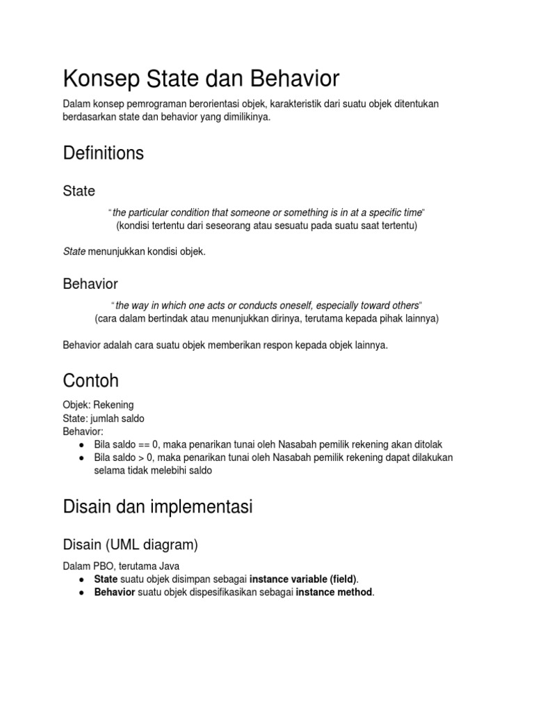 3 - Konsep State Dan Behavior | PDF