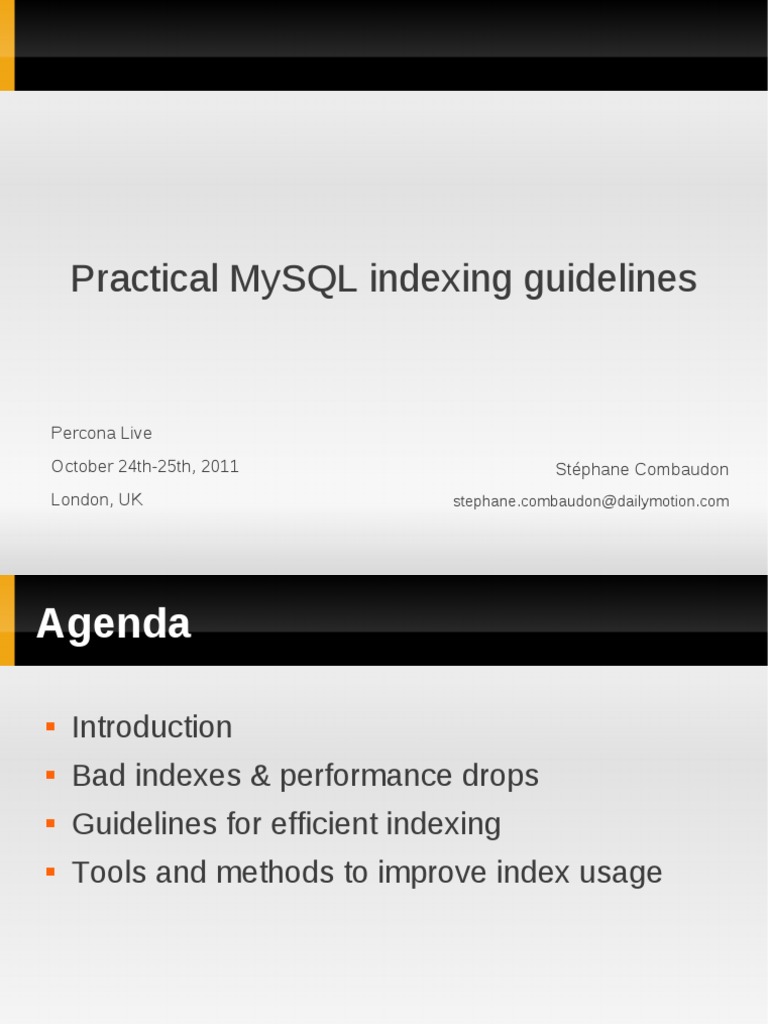Practical Mysql Indexing Guidelines | PDF | Database Index ...