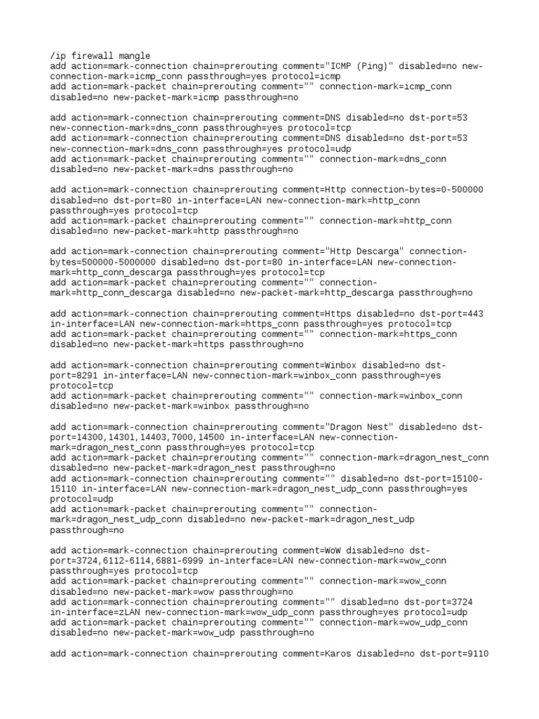 QoS GAMES Mikrotik | PDF | Estándares de internet | La seguridad ...