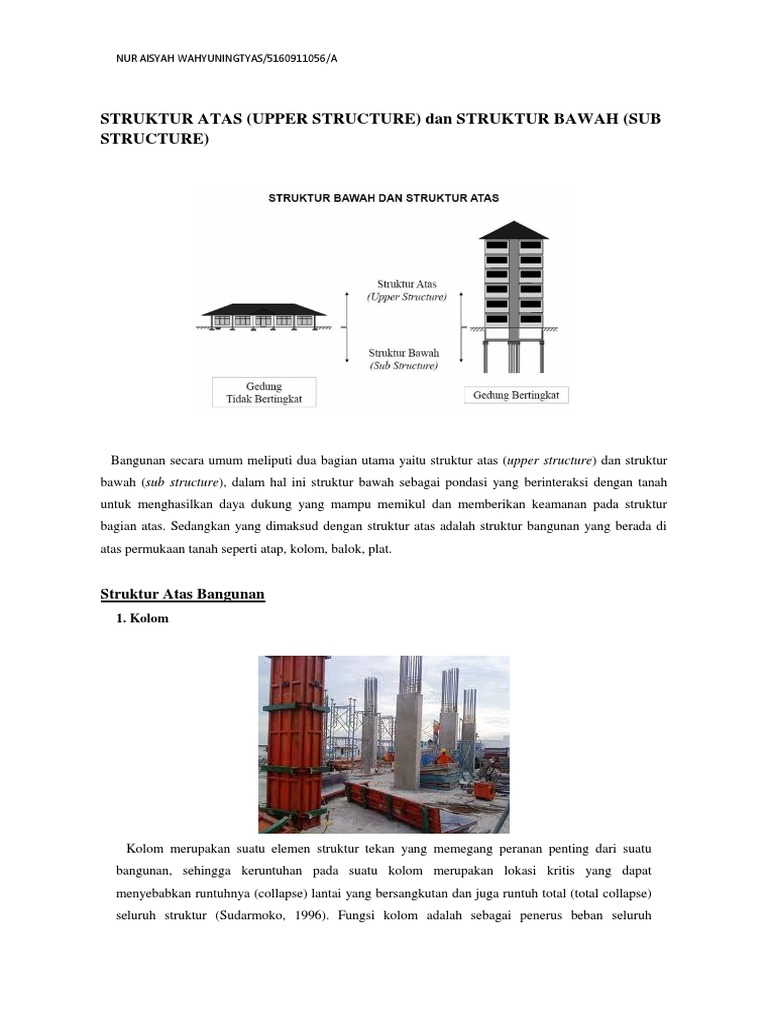 Teknologi Struktur Atas (Upper Structure) Dan Struktur Bawah (Sub ...