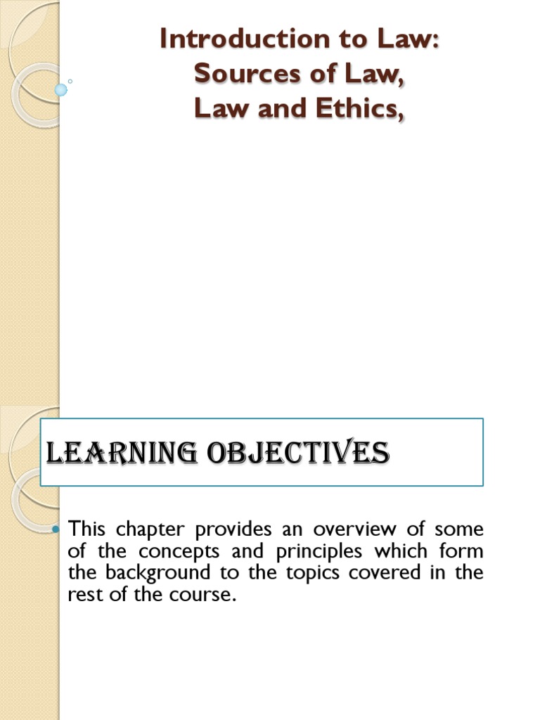 Week 1 Introduction To Law | PDF | English Law | Common Law