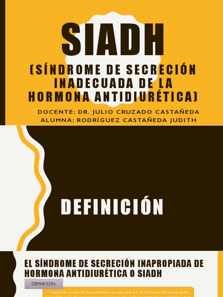 Siadh PDF | PDF | Sodio | Sistema endocrino
