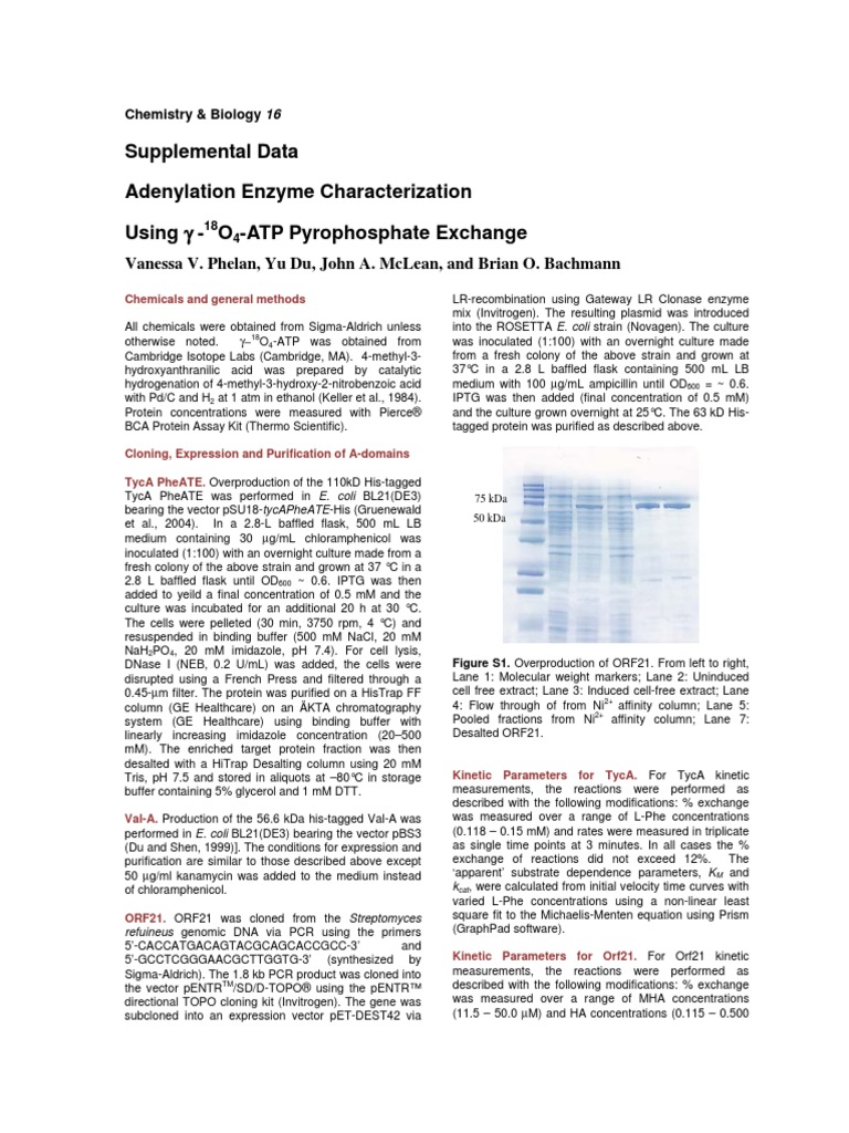 ATP Assay Supplement | PDF | Mass Spectrometry | Enzyme Kinetics