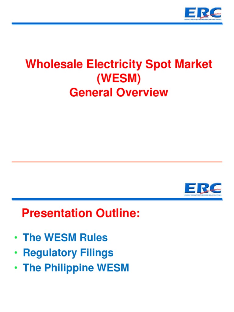 Philippine WESM: Rules and Operations | PDF | Kilowatt Hour | Market ...