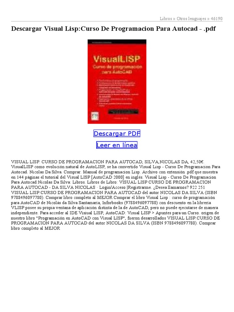 Visual LispCurso de Programacion para Autocad | PDF