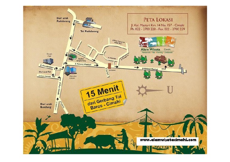 Map Alam Wisata Cimahi - AWC | PDF
