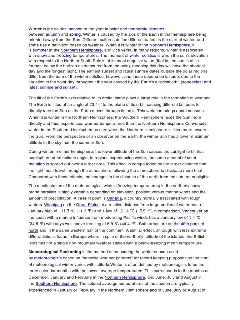 Iarna (Gresit) | PDF | Winter | Earth Phenomena