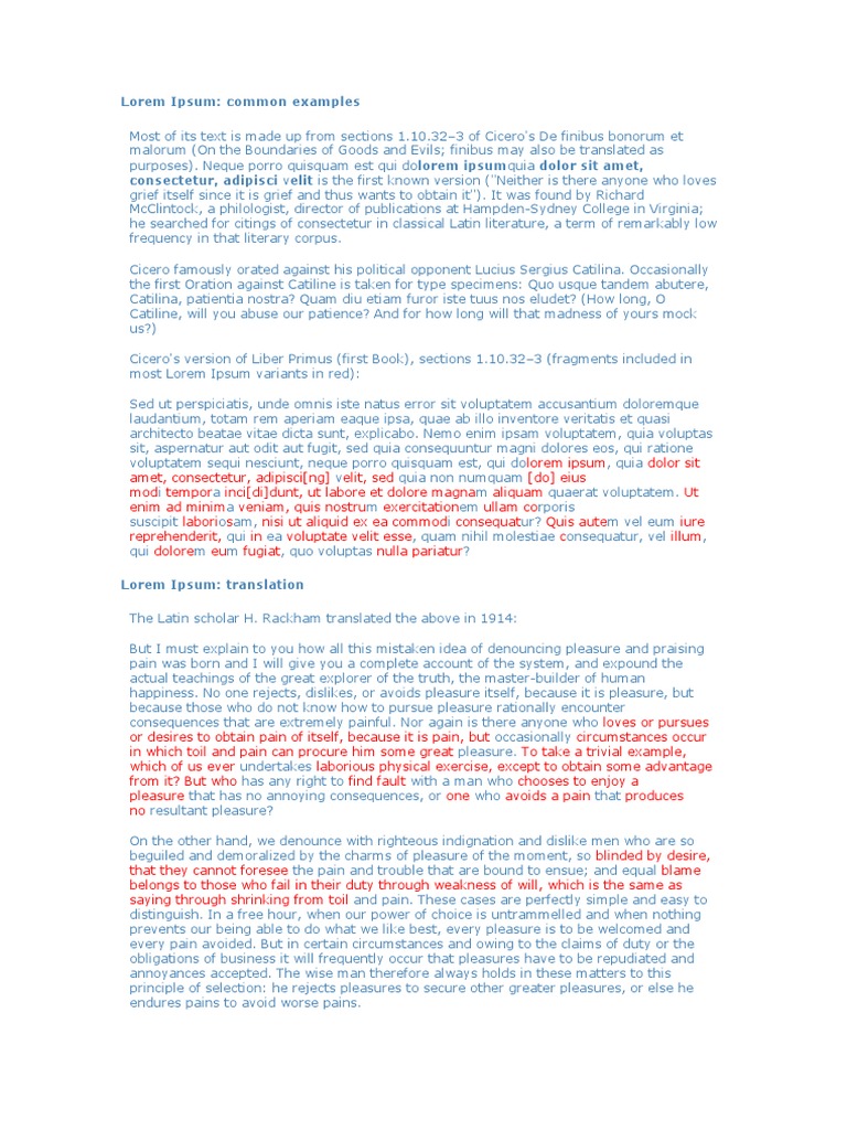 Lorem Ipsum: Common Examples | PDF | Page Layout | Business