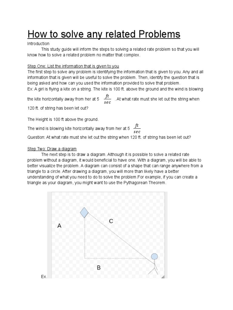 How To Any Solve Related Problems | PDF | Variable (Mathematics ...