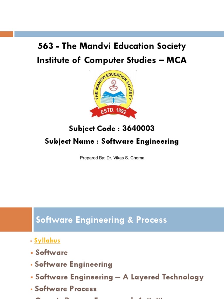 563 - The Mandvi Education Society Institute of Computer Studies - MCA ...